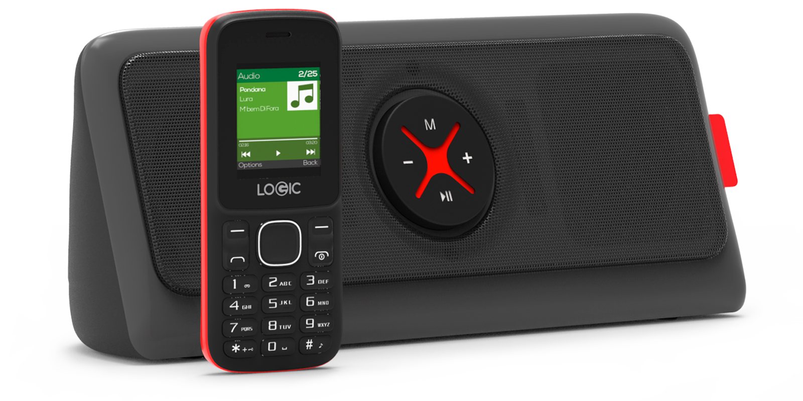 LOGICMOBILITY | Z8G TELÉFONO BÁSICO 3G CON RADIO FM