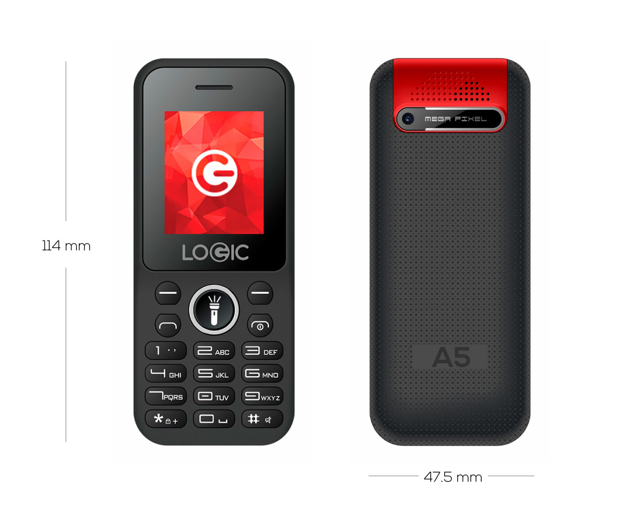 LOGICMOBILITY | A5 TELÉFONO BÁSICO 2G CON ACCESO RÁPIDO
