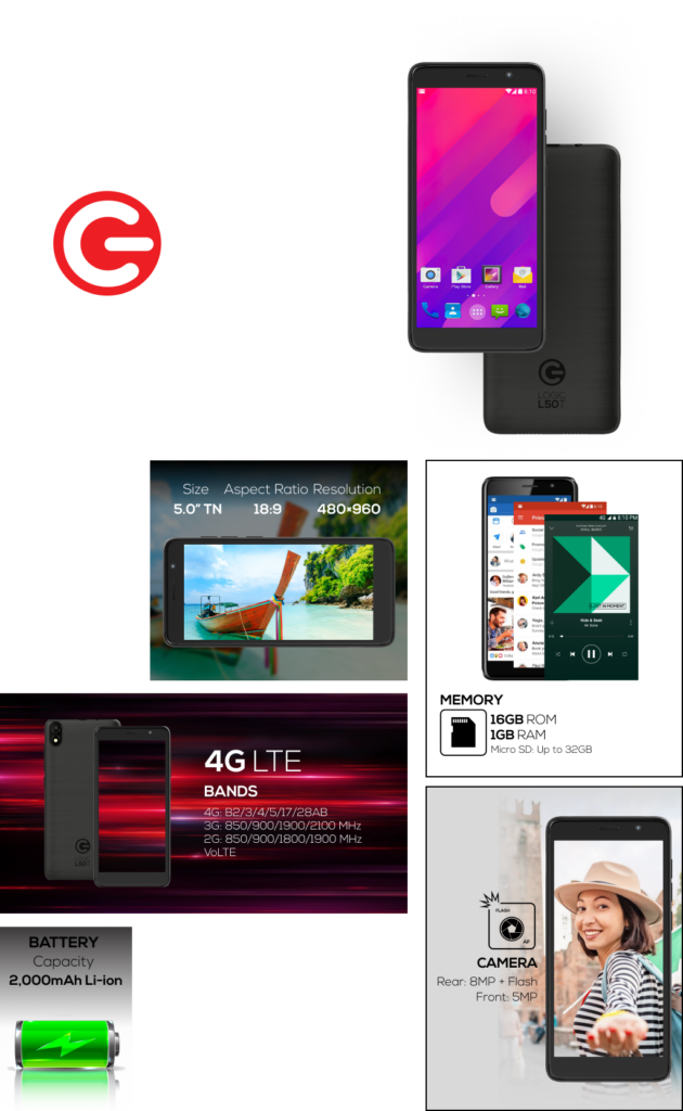LOGIC | L50T SMARTPHONE 4G DE 5" CON FORMATO 18:9