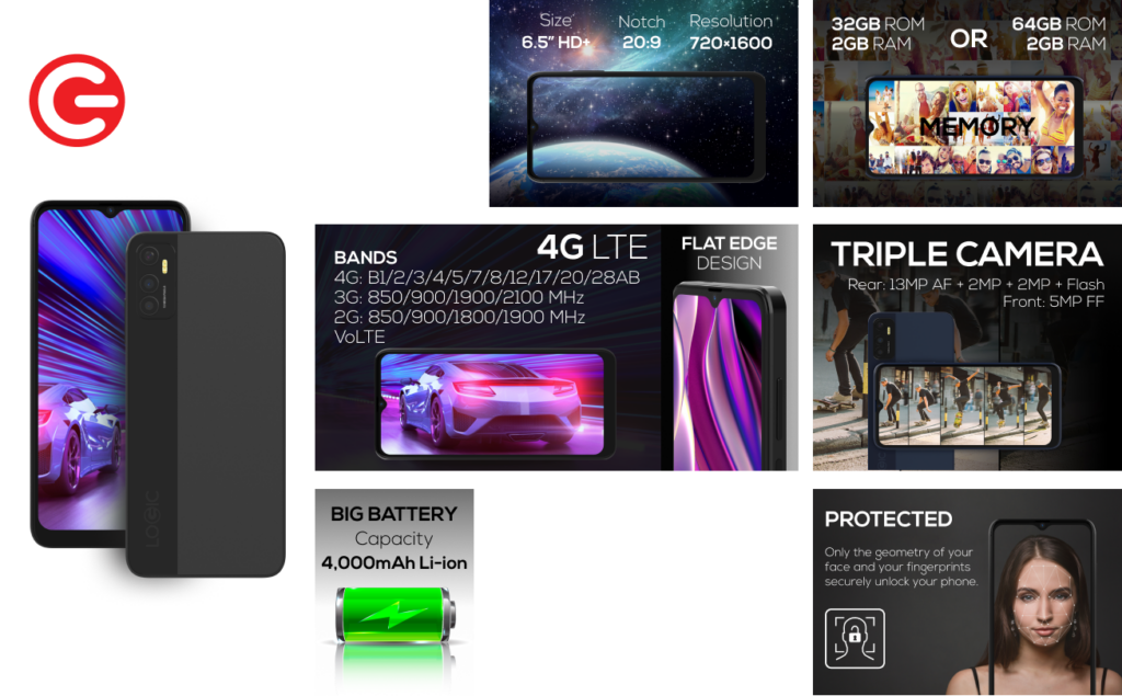 LOGIC | L65 LITE SMARTPHONE 4G DE 6.5” CON CÁMARA TRIPLE