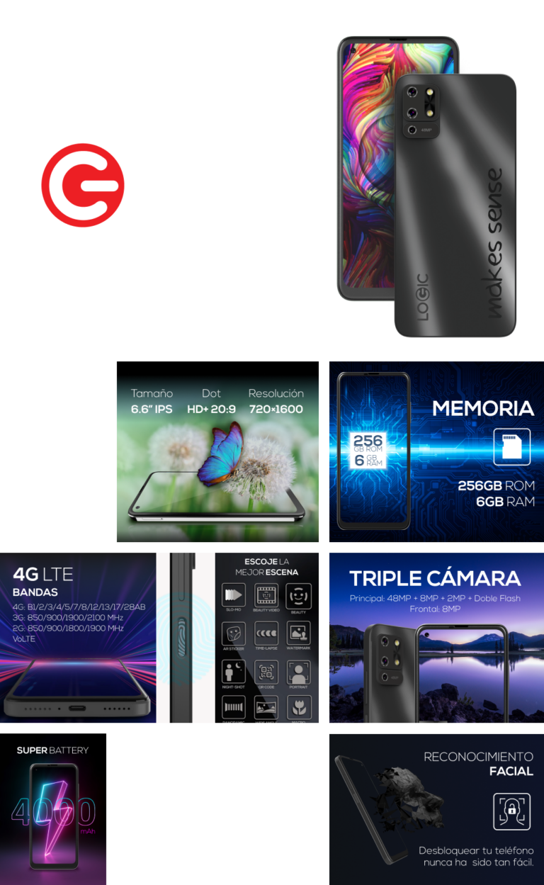 LOGIC L66 | SMARTPHONES 4G DE 6.6" CON PANTALLA