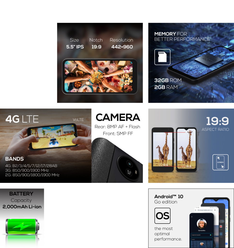 LOGIC | L55B SMARTPHONE 4G DE 5" CON PANTALLA NOTCH