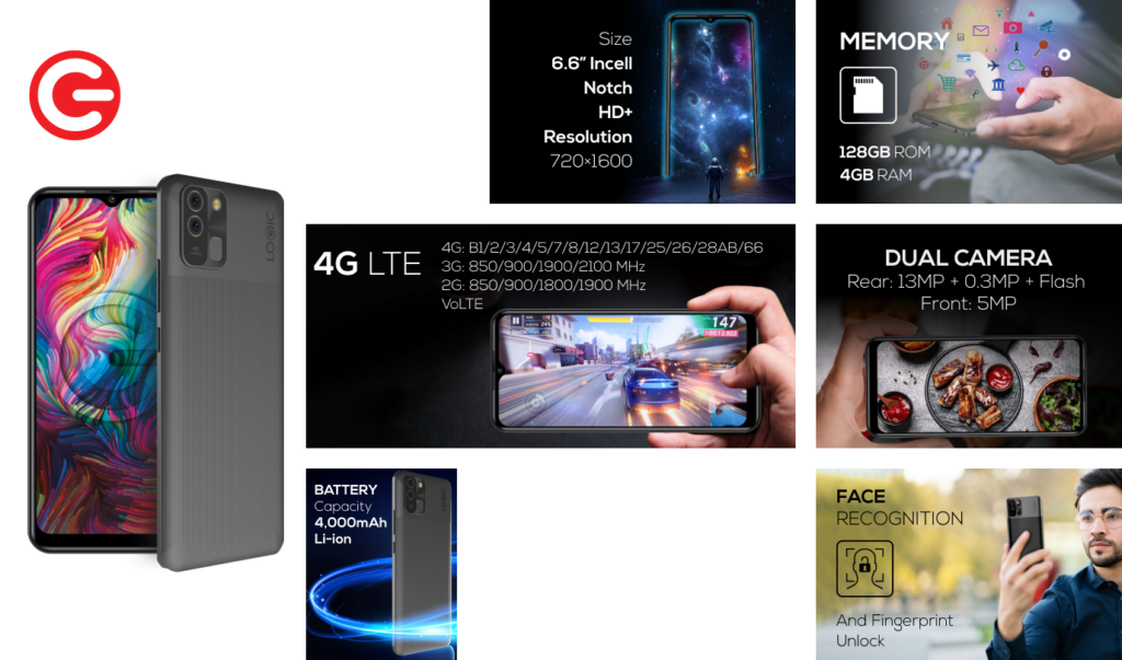 LOGIC | L66 LITE SMARTPHONES 4G DE 6.6" CON DOBLE CÁMARA