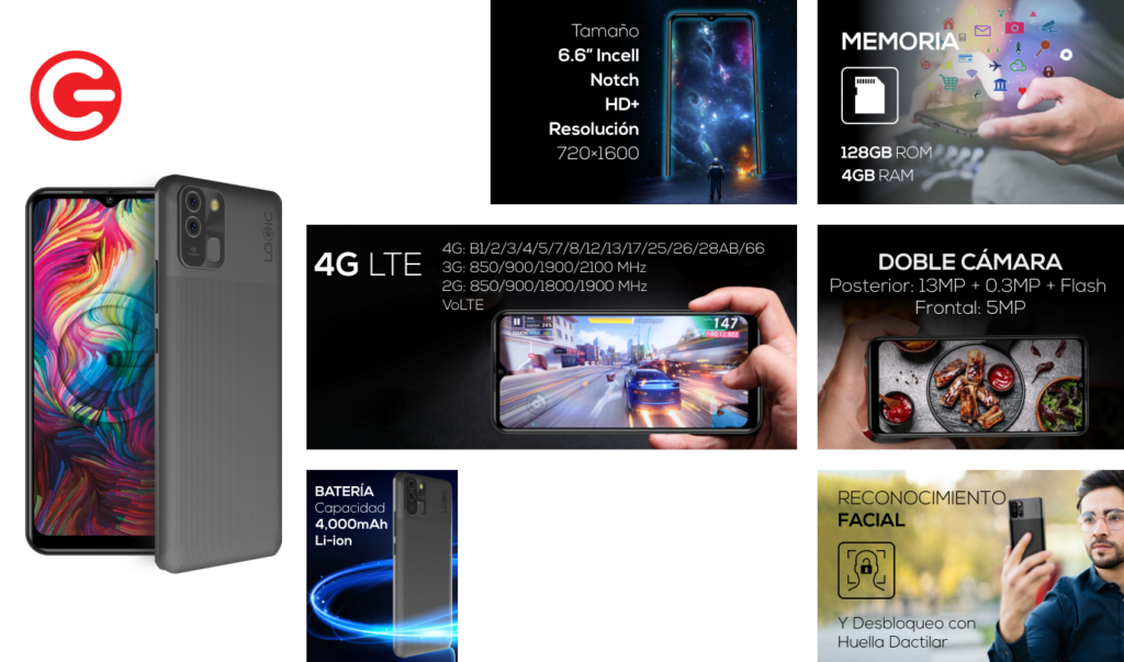 LOGIC | L66 LITE SMARTPHONES 4G DE 6.6" CON DOBLE CÁMARA