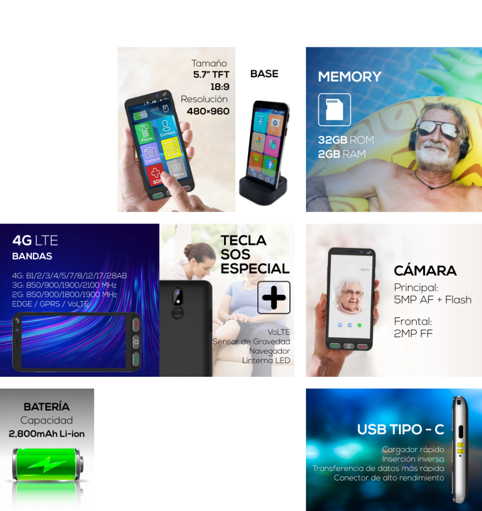 LOGIC | S57 SMARTPHONE 4G DE 5.7” CON TECLA SOS ESPECIAL